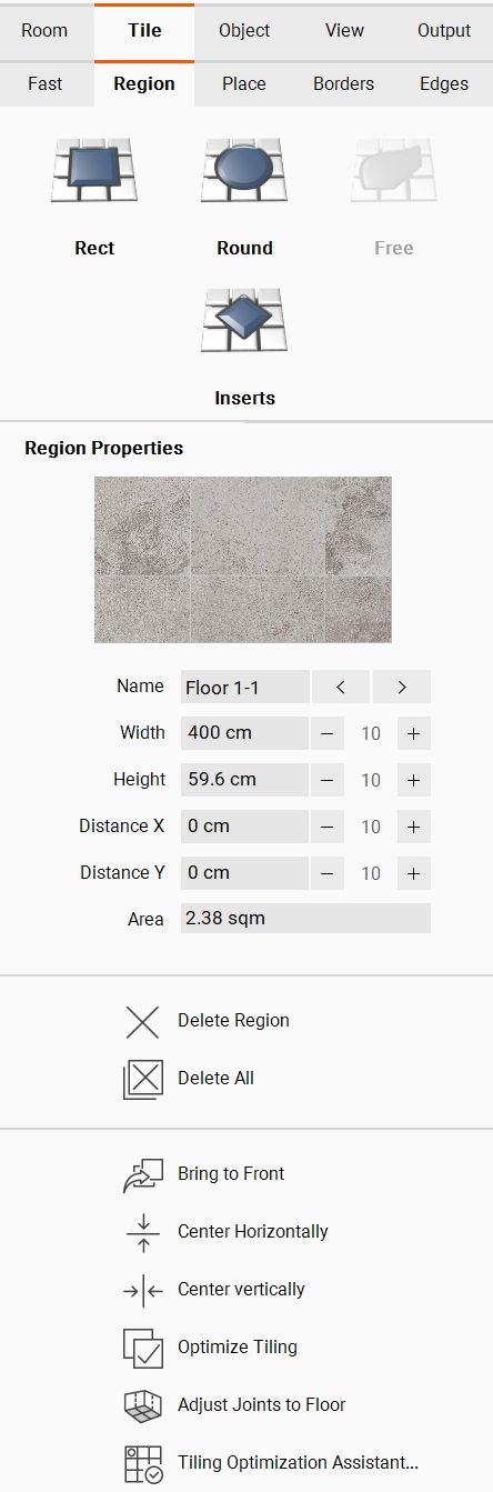 Tile > Region - ViSoft Help Center