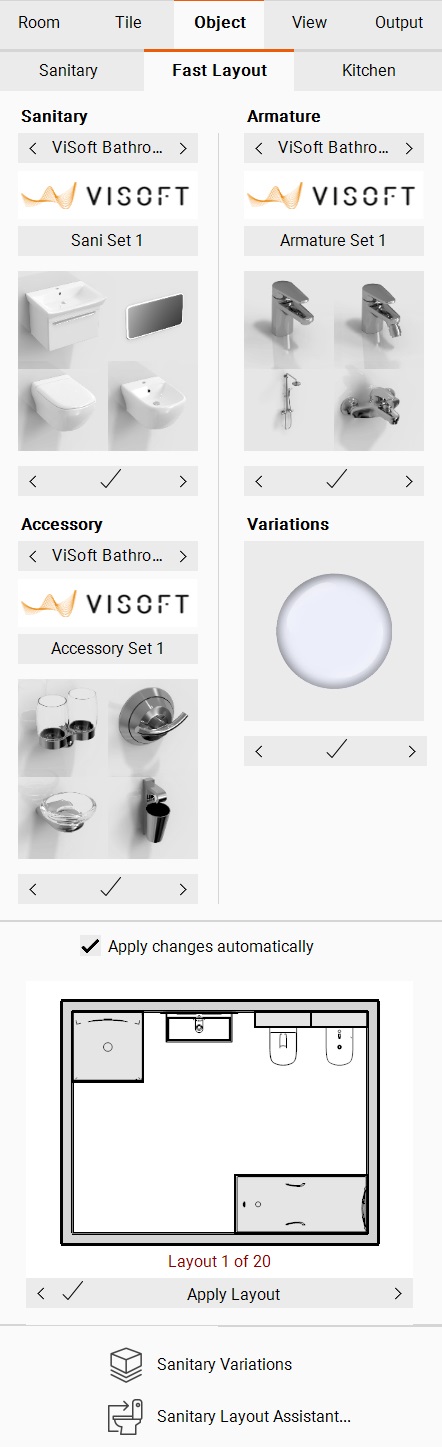 Object > Fast Layout - ViSoft Help Center